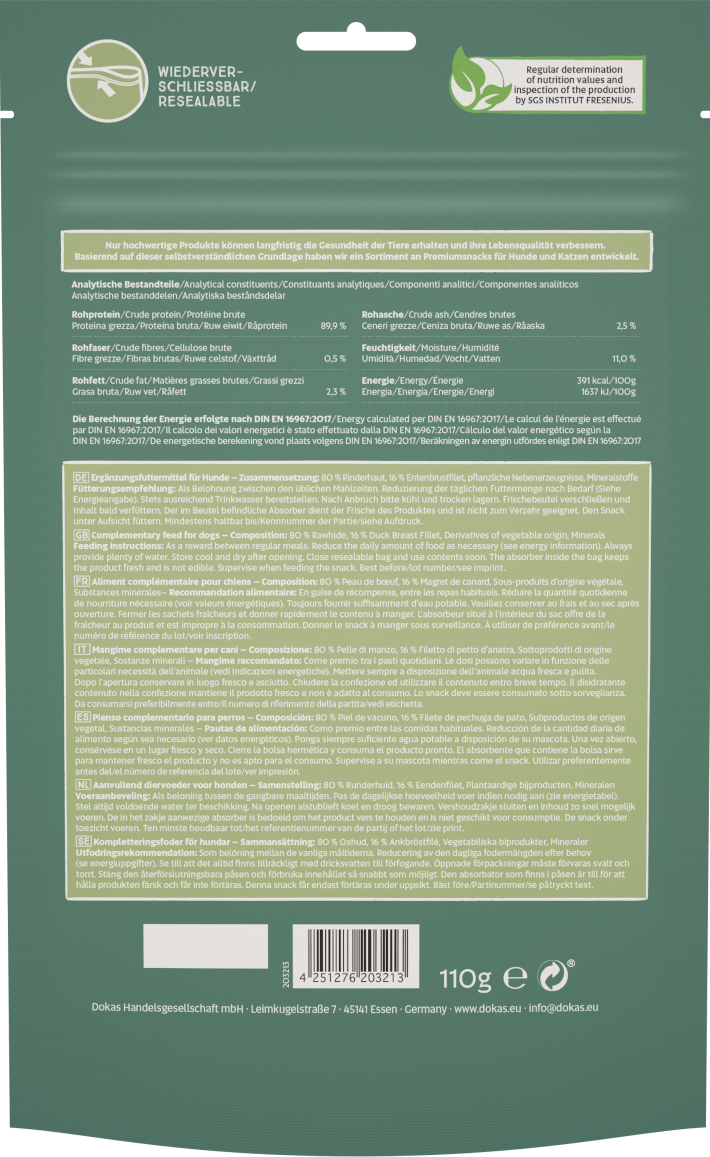 Chew coil with duck breast 3 pieces 110 g - DOKAS