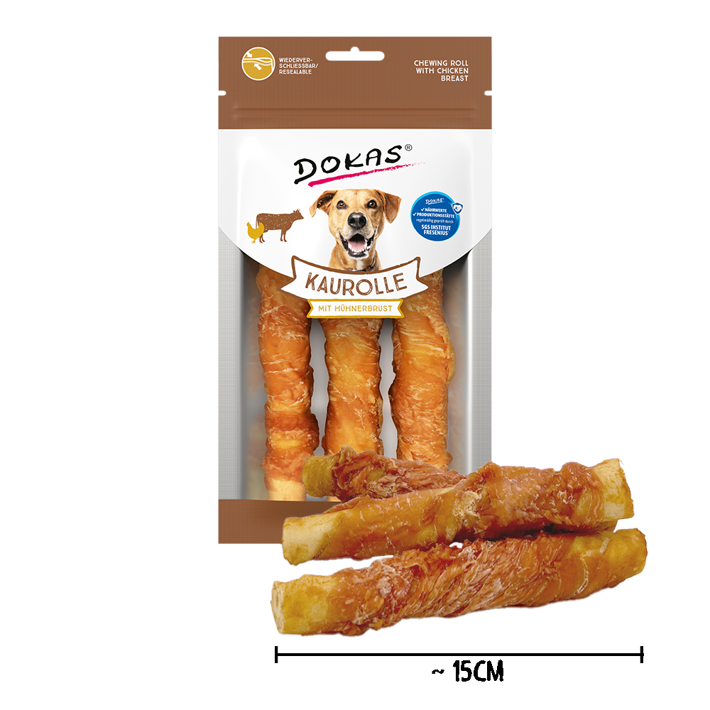 Chew roll with chicken breast medium, 150 g - DOKAS